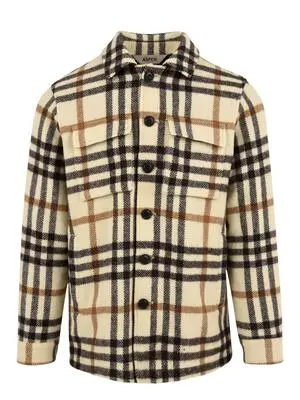 Aspesi Plaid Buttoned Coat - 40074 Quadnaturale