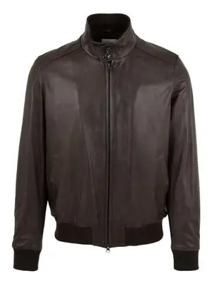 Aspesi Leather Jacket - 01331 Marrone