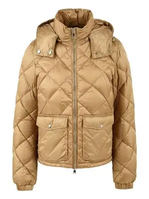 Add Quilted Down Coat - Camel Light