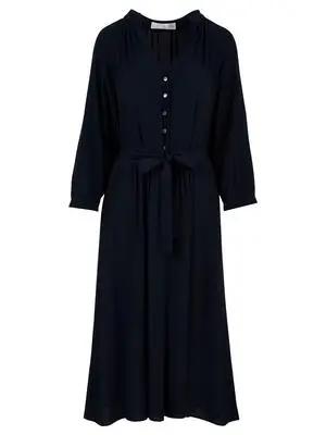 DOUUOD Midi Shirt Dress - Blue