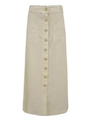 Aspesi A-line Midi Skirt - Cream