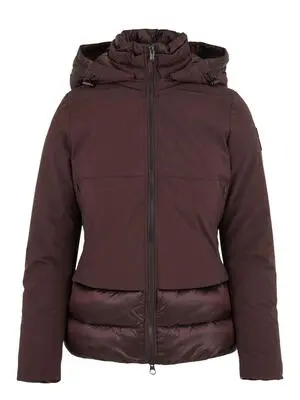 BOMBOOGIE Quilted Hooded Coat - 43 Mahogany