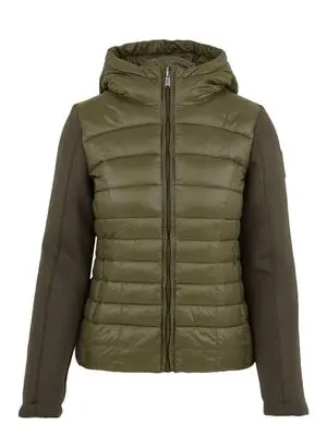 BOMBOOGIE Quilted Zip-up Coat - 341 Verde