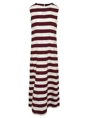 Aspesi Striped Dresses 20011 Beige/bordo''