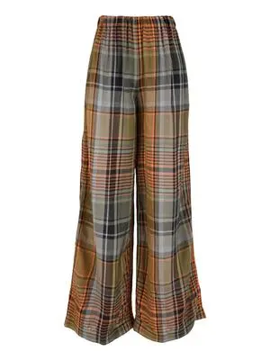 ASPESI Plaid Wide Leg Trousers