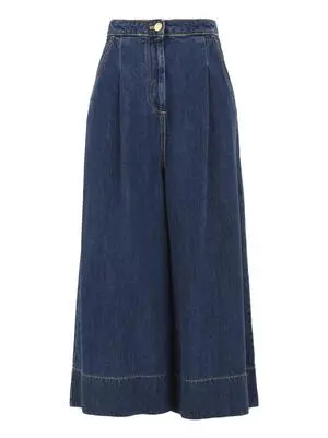 L' AUTRE CHOSE Wide Leg Trousers - U789 Blu Scuro