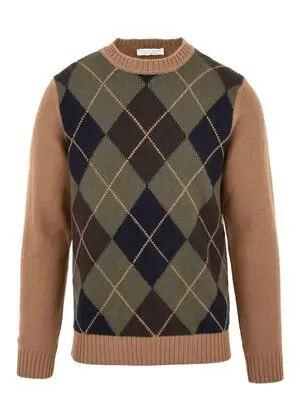 FILIPPO DE LAURENTIIS Argyle Sweater 040 Rombi Verde