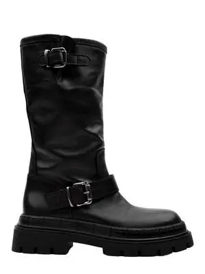 Zoe Mid-calf Boots - Vacchetta Nero