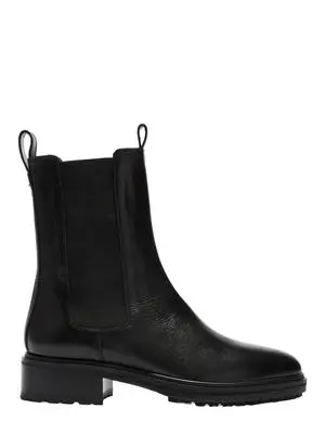 AeydĒ Jack Leather Chelsea Boots - Black
