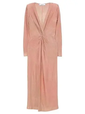 ANTONINO VALENTI Twist-front Glitter Midi Dress - Pink