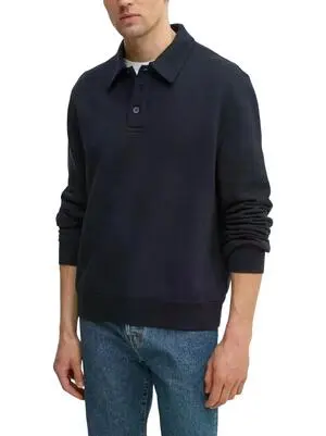 Filippa K Polo-collar Sweatshirt - Blue