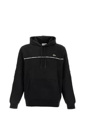 Lacoste Tape-trimmed Hoodie - Black