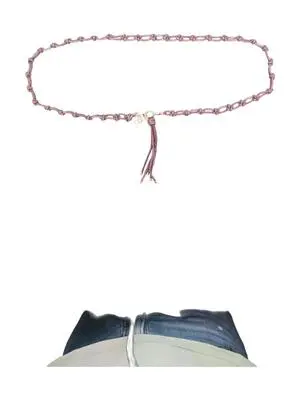 Rosantica Knotted Tassel Bag Strap - Pink