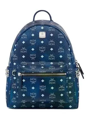 Mcm Stark Side-studs Backpack - Blue