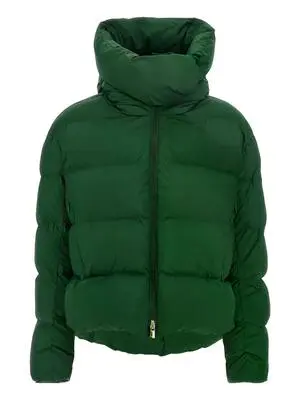 Pinko Quilted Hooded Puffer Jacket Green