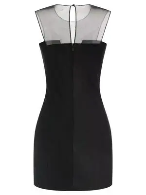 NENSI DOJAKA Tulle-insert Zip-fastening Mini Dress - Black
