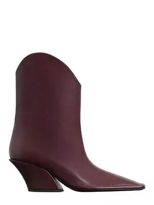 MUGLER 65mm Square-toe Sculpted-heel Boots - Red