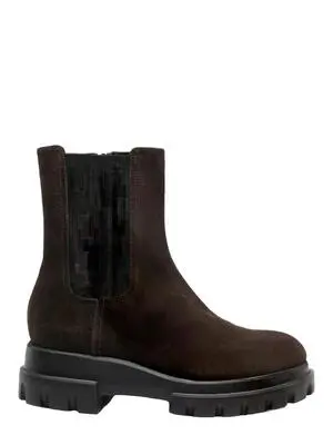 AGL 40mm Elastic-Panel Round-Toe Boots