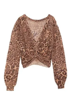 TWINSET Animal Print Sweaters - Brown