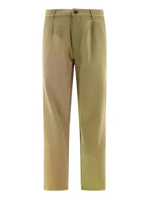 GR10K Pleated-front Trousers - Brown
