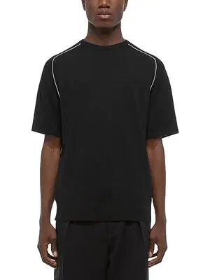 Helmut Lang Contrast Wool Tee - Black/ivory