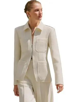 ME+EM Contoured Layering Jacket - Ivory
