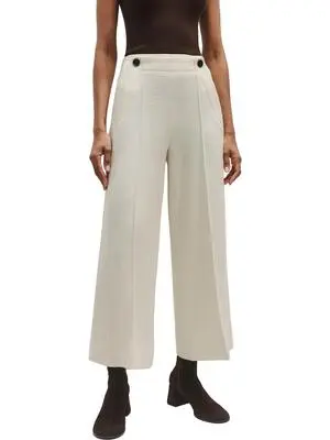 ME+EM Textured High Waist Culottes - Ivory