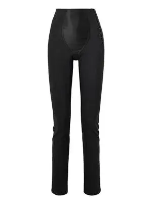 Dolce & Gabbana Shell-paneled Jersey Leggings - Black