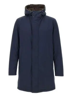 Herno Parka With Faux Fur Interior - Blue