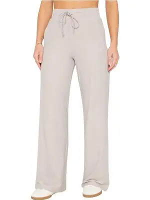 FABLETICS Cloud Jersey Wide Leg Pant Light Sand Heather