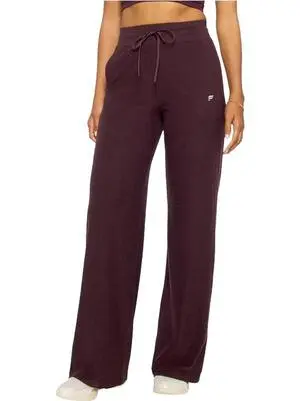 FABLETICS Cloud Jersey Wide Leg Pant - Oxblood Heather