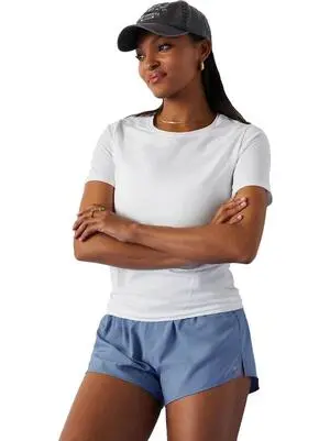 FABLETICS Feather Tech+ Short-sleeve Top - Classic White