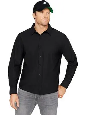 FABLETICS The Don Long Sleeve Button Up - Black