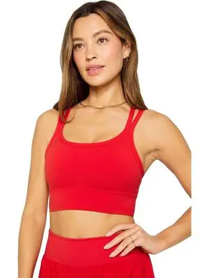 FABLETICS Principal Longline Impact Sports Bra - Heated Red