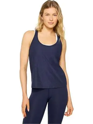FABLETICS Whisper Racerback Tank - Deep Navy Heather