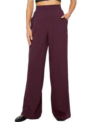 FABLETICS Downtown Wide Leg Pant Oxblood