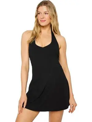 FABLETICS Halter Mini Dress Black