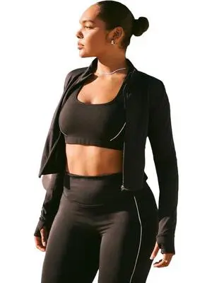 FABLETICS Cropped Training Jacket Black