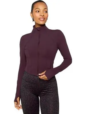 FABLETICS Cropped Training Jacket Oxblood