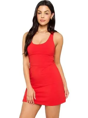 FABLETICS Define Performance Classic Mini Dress Heated Red