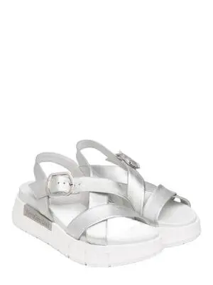 NEROGIARDINI Platform Slingback Sandals - Silver