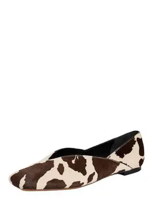 Vince Carmen Cow Print Haircalf Flats - Moonlight Multi