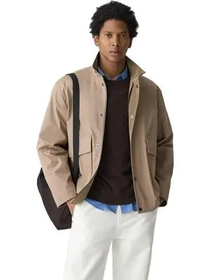 Theory Utility Jacket In Cotton Blend Feather