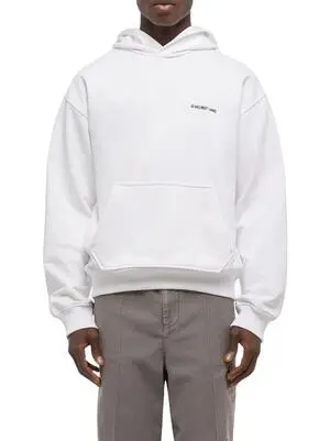 Helmut Lang Plastic Compact Cotton Graphic Hoodie - White