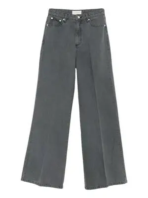 Officine Générale Romy Faded Wide-leg Jeans - Black