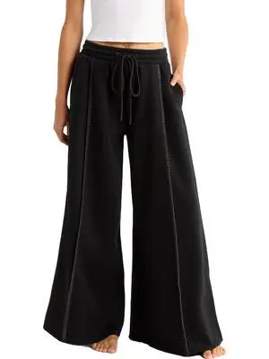 UGG Classic Wide-Leg Pajama Pants Black