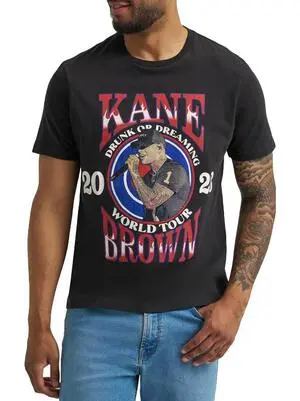 Wrangler Kane Brown Graphic T-shirt - Jet Black