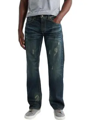 LEVEL 7 Relaxed Straight-leg Jeans - Foliage