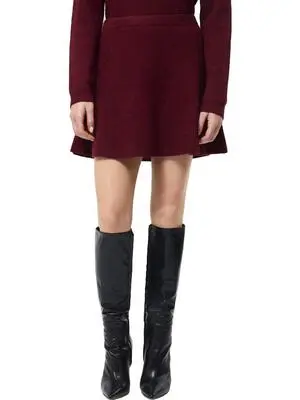 French Connection Vhari Sweater Miniskirt - Cabernet