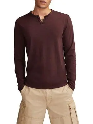 Lucky Brand Venice Burnout Henley Cowhide